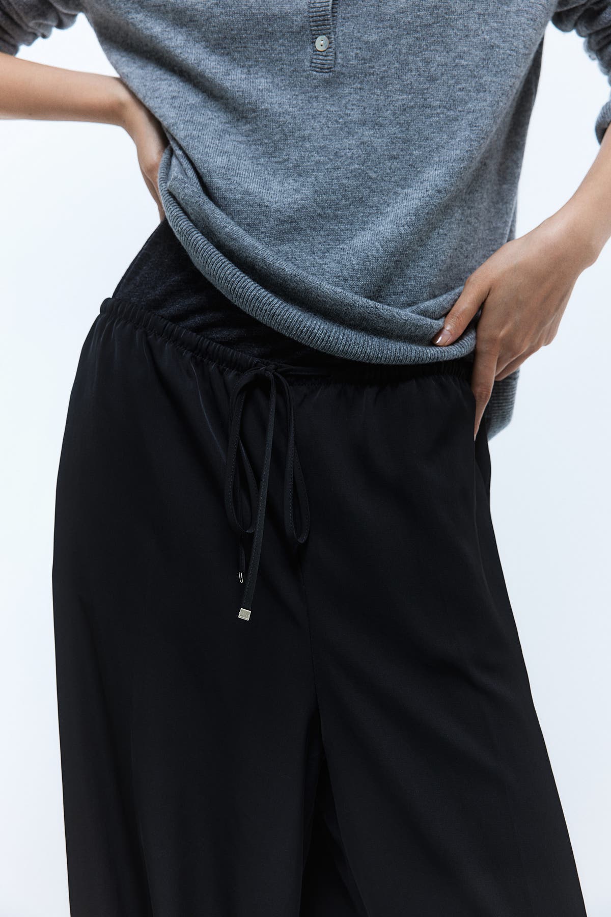 Wide Drawstring Trousers | H&M Egypt